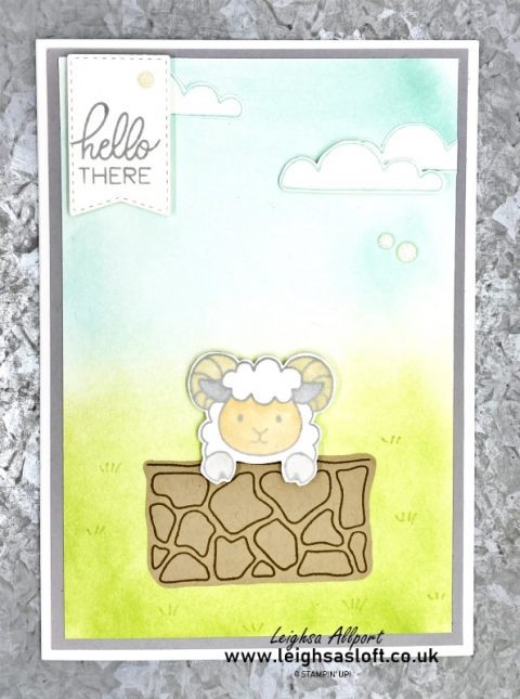 Blended Background For A Hello There Card - Leighsa's Loft
